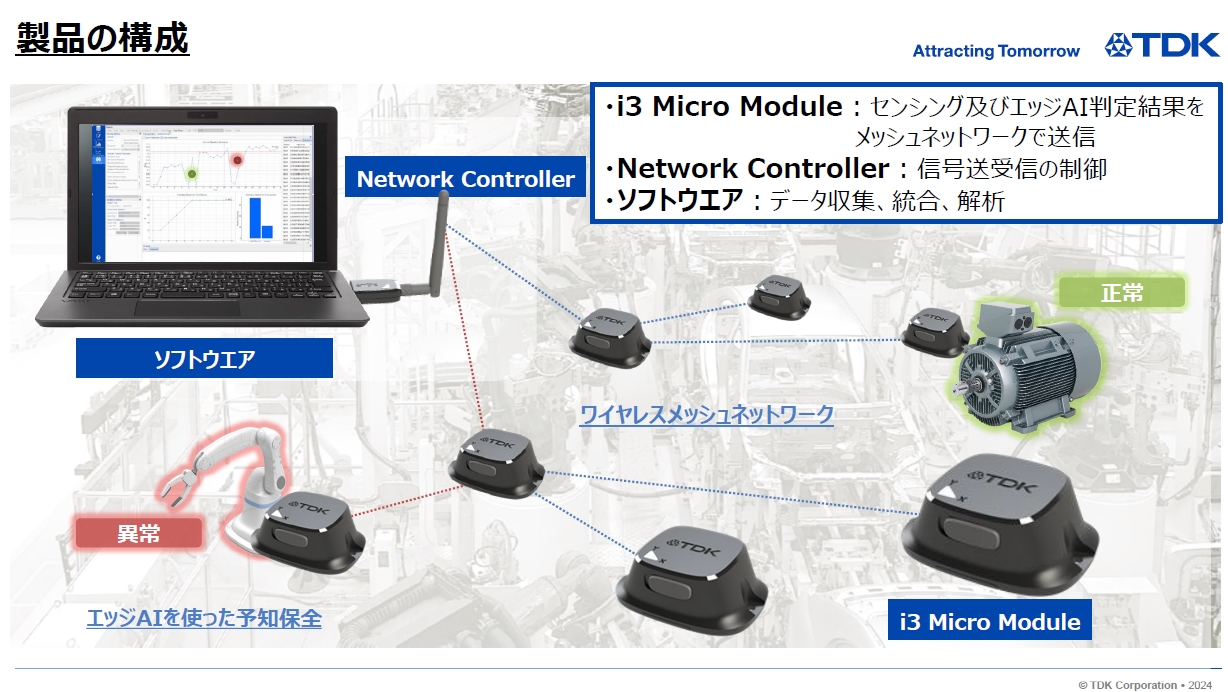 TDKが「世界初」のAI推論が可能な振動センサー、工場の予知保全を容易に | 日経クロステック（xTECH）