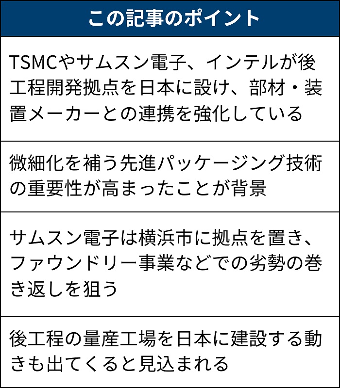 TSMCやインテル呼び込む日本の後工程資源、サムスンは横浜で捲土重来 | 日経クロステック（xTECH）