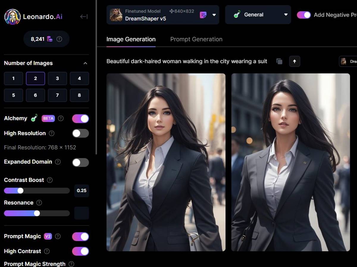 画像生成AI「Leonardo.Ai」の実力に仰天、ポーズ指定や風景拡大をプロンプトなしで（2ページ目） | 日経クロステック（xTECH）