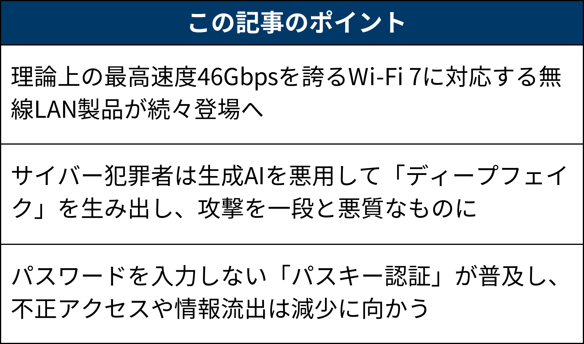 2024年に広まるWi-Fi 7とパスキー認証、ただそれ以上に広まりそうなディープフェイク | 日経クロステック（xTECH）