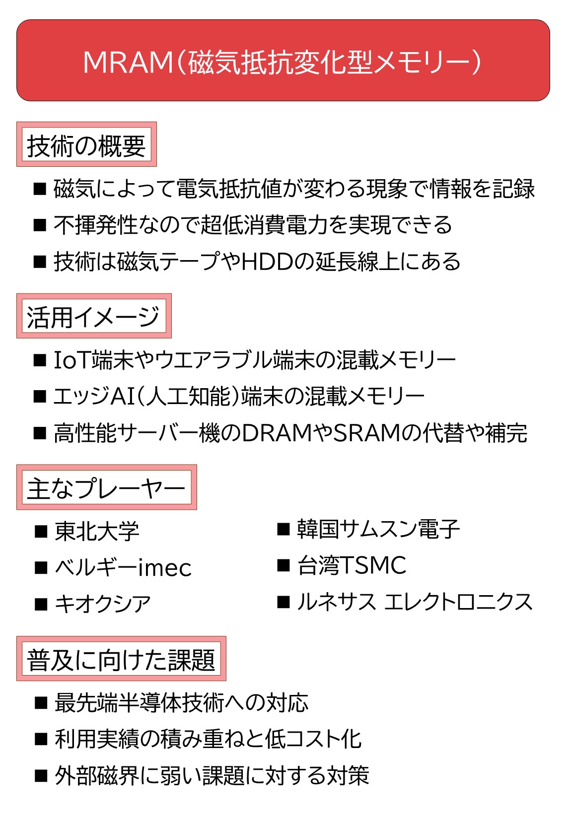 次世代メモリー技術「MRAM」、磁気テープやHDDの技術が最先端に回帰 | 日経クロステック（xTECH）