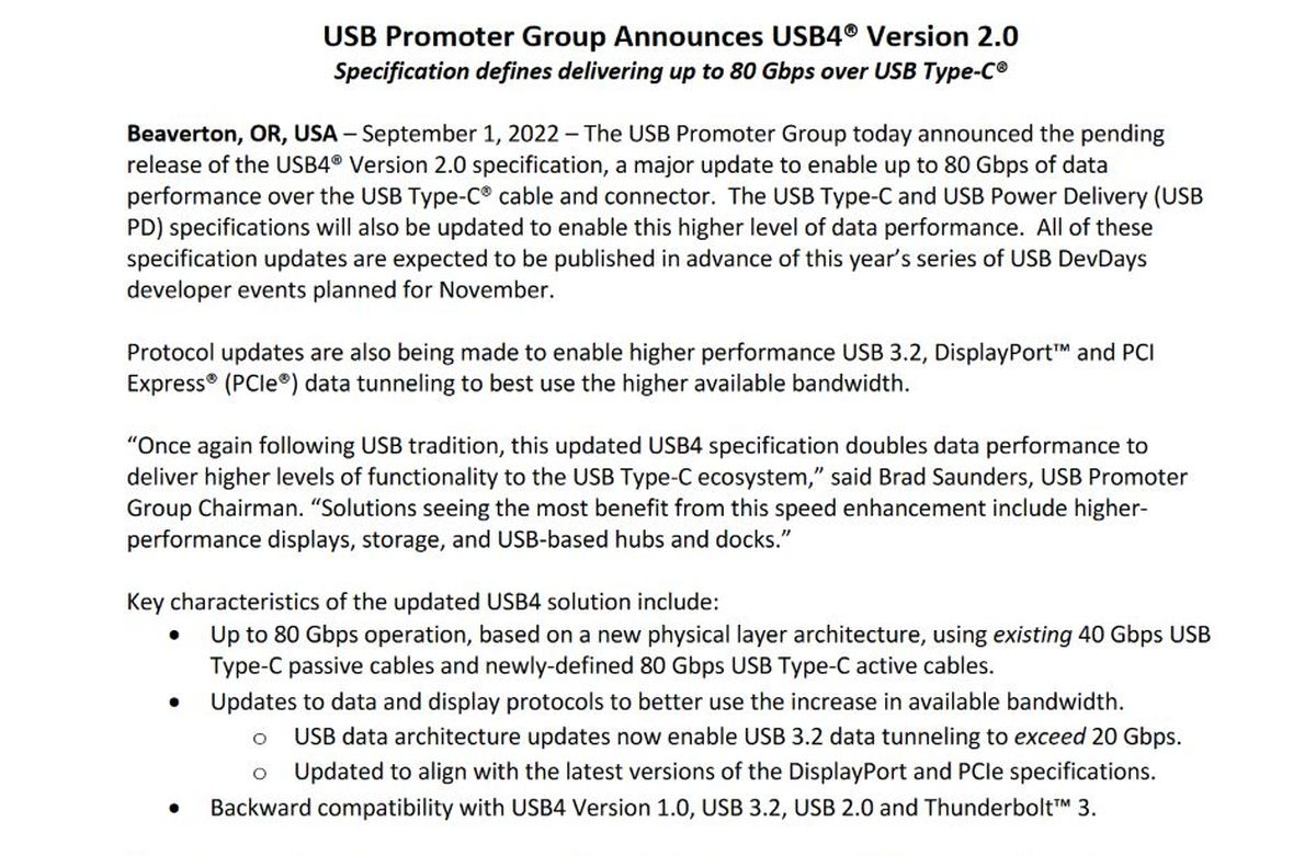 USB4で80Gbps、「Version 2.0」で2倍に高速化 | 日経クロステック（xTECH）